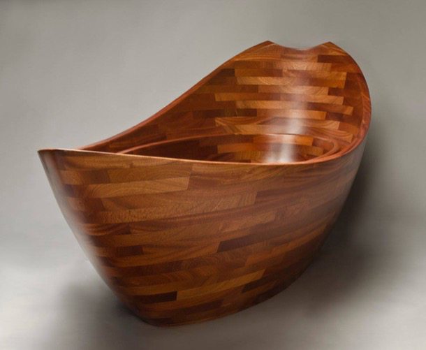 Bañera de madera con forma de barco (Salish Sea)