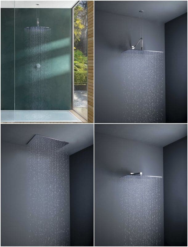Duchas de lluvia producidos por la marca italiana Tender Rain