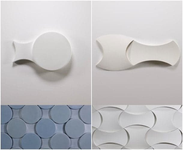 Azulejo tridimensional de hormigón para la decoración de paredes