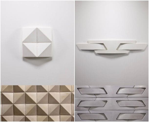 Azulejo tridimensional de hormigón para la decoración de paredes