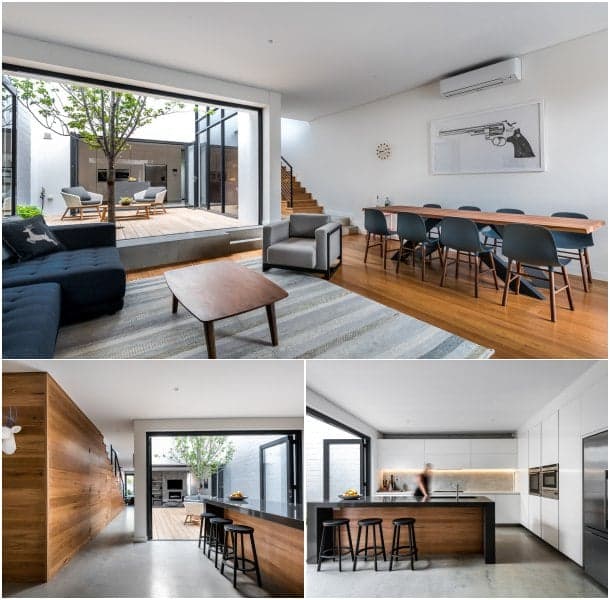 Moderna casa adosada con patio y parking mecanizado
