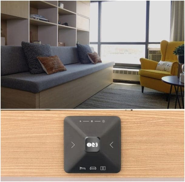 Mueble robótico que se desplaza y posee partes móviles | ORI