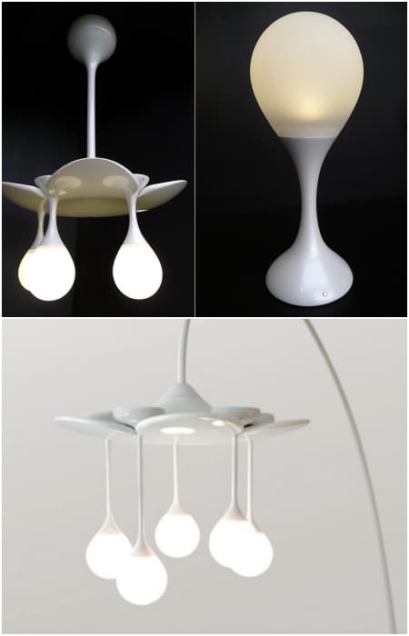 Moderna lámpara modular, con luces recargables independientes